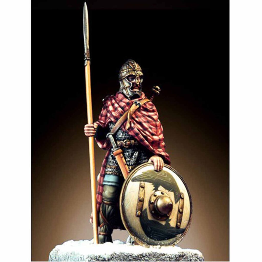 Anglo Saxon Warrior with lance - VII Century A.D. - Art Girona