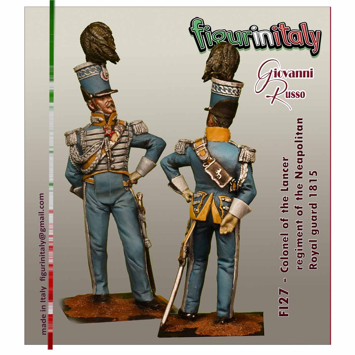 Colonel of the Lancer regiment of the Neapolitan Royal Guard, 1815 ...